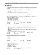 Chapter 3 Chapter 03 World War II Why Did War Happen Again MULTIPLE CHOICE 1 German