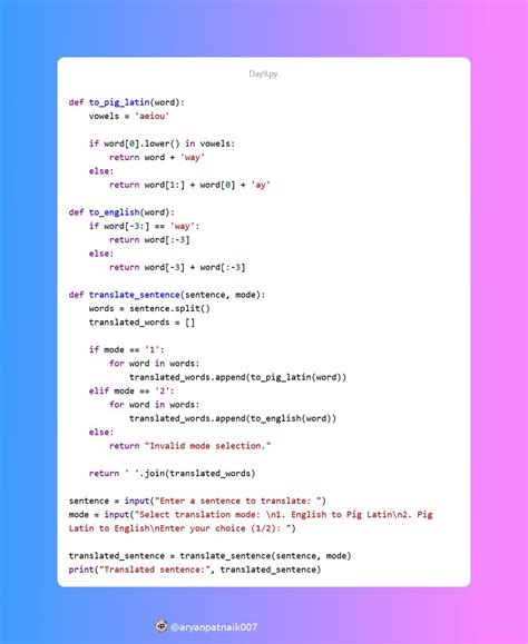 Aryan Patnaik On Linkedin 15days15codes Pythonprogramming