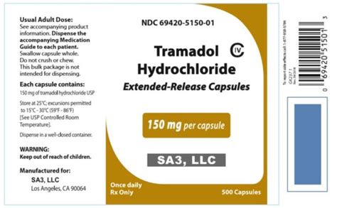 Tramadol Capsules Package Insert