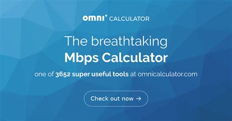 Mbps Calculator Mbps Converter