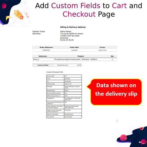 Custom Checkout Fields For Prestashop