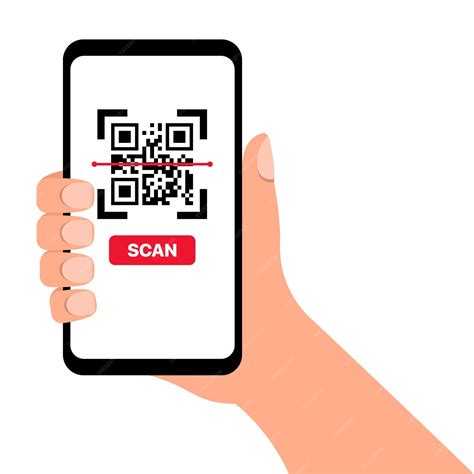 Скан Qr кода мобильного телефона Бесплатно векторы