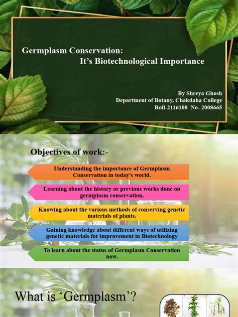 Germplasm Conservation Pdf Biotechnology Genetics