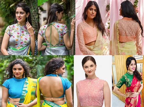 High Neck Blouse Designs Try These Models For Celebrity Look