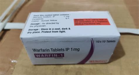 Warfarin Tablet 1 Mg At ₹ 150strip Warfarin Sodium Tablets In New
