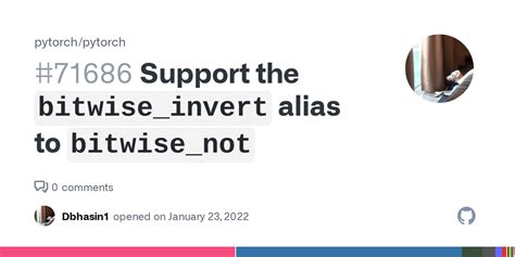 Support The Bitwise Invert Alias To Bitwise Not Issue Pytorch Pytorch GitHub