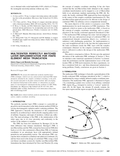 pdf multicenter perfectly matched layer implementation for finite