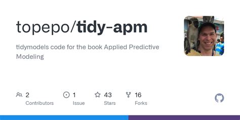 GitHub Topepo Tidy Apm Tidymodels Code For The Book Applied Predictive Modeling