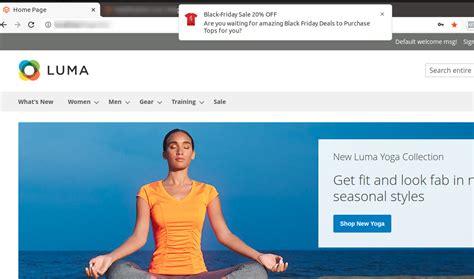 Frontend View Of Push Notifications Magento 2 Web Push Notifications