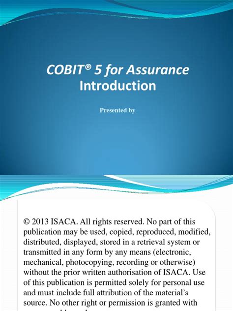 Cobit 5 Assurance Res Eng 1213 Pdf Cobit Governance