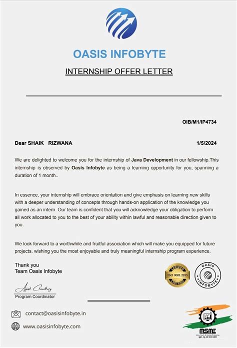 rizwana shaik on linkedin oasisinfobyteinternship