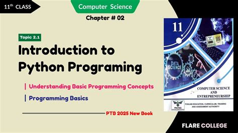 Introduction To Python Programming 11th Class 1st Year Computer