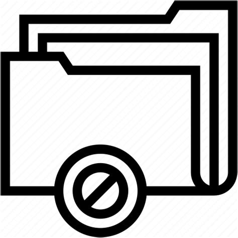 Folder Empty File Storage Signaling Archive Forbidden Icon Download On Iconfinder