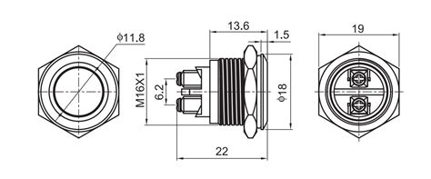 Qn16 A1 16파이 무램프 방수 메탈 푸쉬 버튼 스위치 Push Button Swtich Qiannian 일렉솔루션