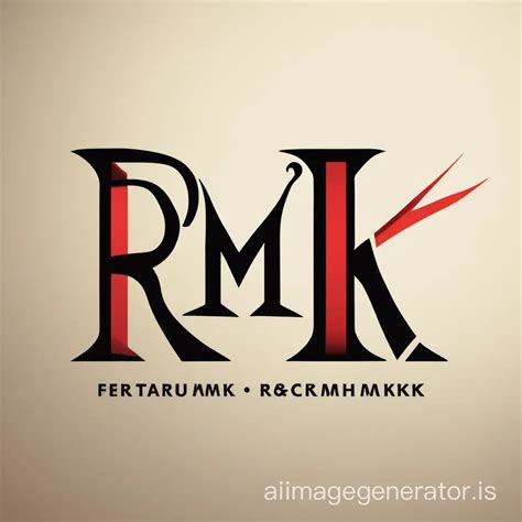 Rmk Logo Design Featuring Elegant Typography And Symbolic Imagery Ai