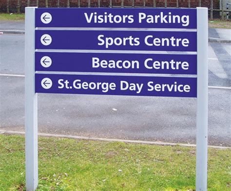 Post And Panel Modular Signage System Signscape And Signconex Esi External Works