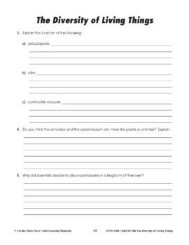 The Kingdom Of Protists Lesson Plan Grades 4 6 By On The Mark Press