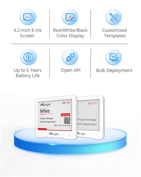 Milesight Ds3604 Lorawan Iot E Ink Display