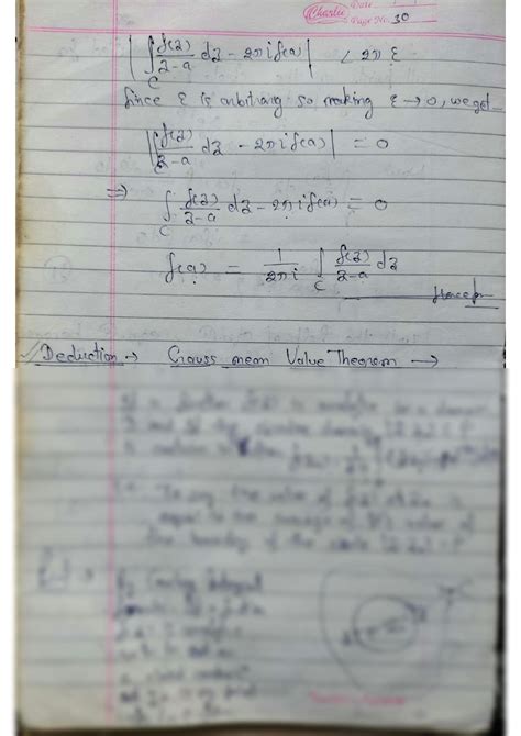 Solution Gauss Mean Value Theorem Cauchy Integral Formulae With