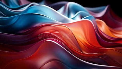 Abstract Backdrop With Smooth Flowing Wave Pattern In Vibrant Colors