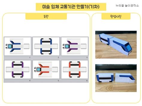 미술 입체 교통기관 만들기기차