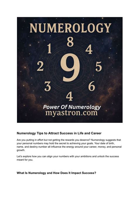 Ppt Numerology Tips To Attract Success In Life And Career Powerpoint