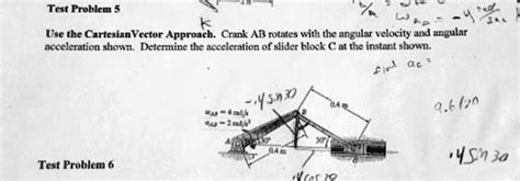 Solved For Dynamics Class Test Problem 5 Use The Cartesian Vector