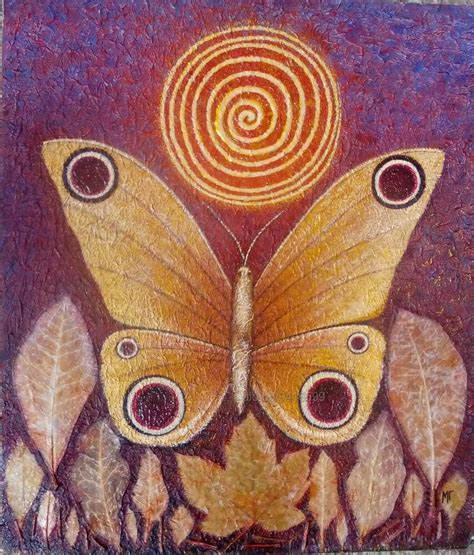 Есенна пеперуда Друг метод 35 Cm 40 Cm Хартия Мария Георгиева Оригинал