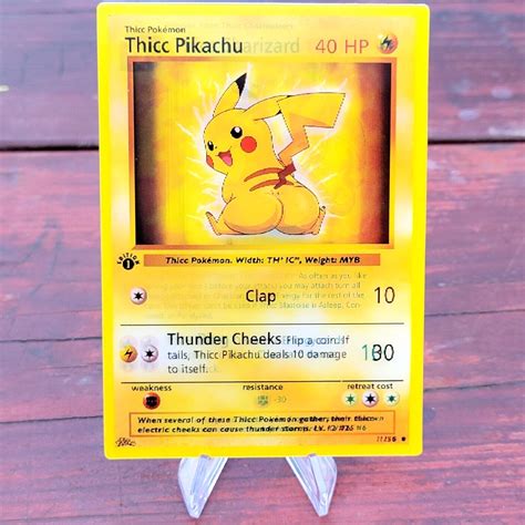 Thicc Pikachu And Thicc Charizard Pokemon 3d Lenticular Motion Car