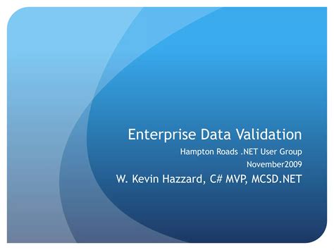 Enterprise Data Validation Pptx Databases Computer Software And