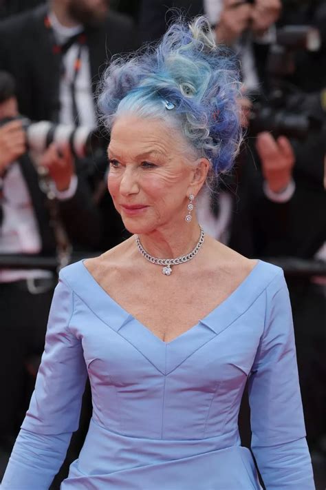 Helen Mirren Wows With Blue Hair Transformation As She Leads Stars