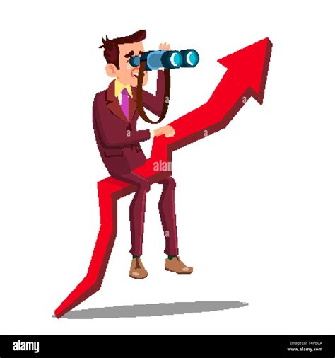 Business Analyst Businessman Marketer Vector Cartoon Character Stock