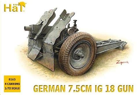 Wwii 75cm Ig18 Gun 4 Guns W Crews 8163 Plastic Soldiers Products