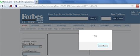 Multiple Cross Site Scripting XSS Vulnerabilities In Forbes