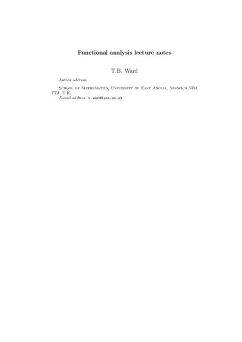 pdf functional analysis