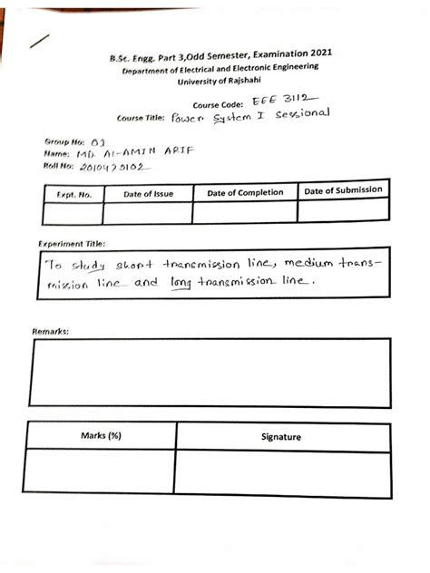 Power System Lab Report Pdf