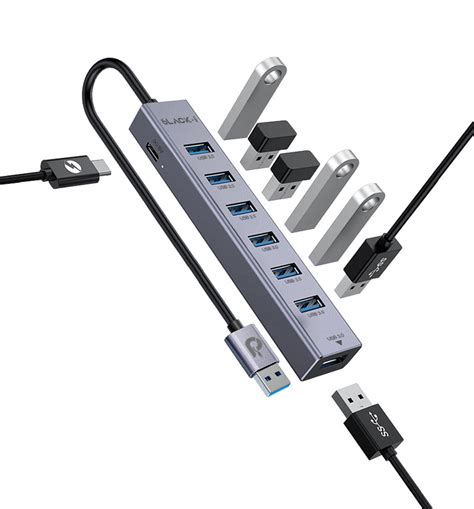 Black I Usb 3 0 7 Port Hub