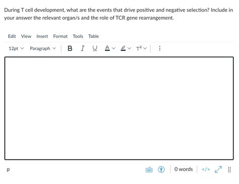 Solved During T Cell Development What Are The Events That Chegg