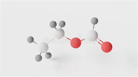 Ethyl Formate Molecule 3d Molecular Structure Ball And Stick Model