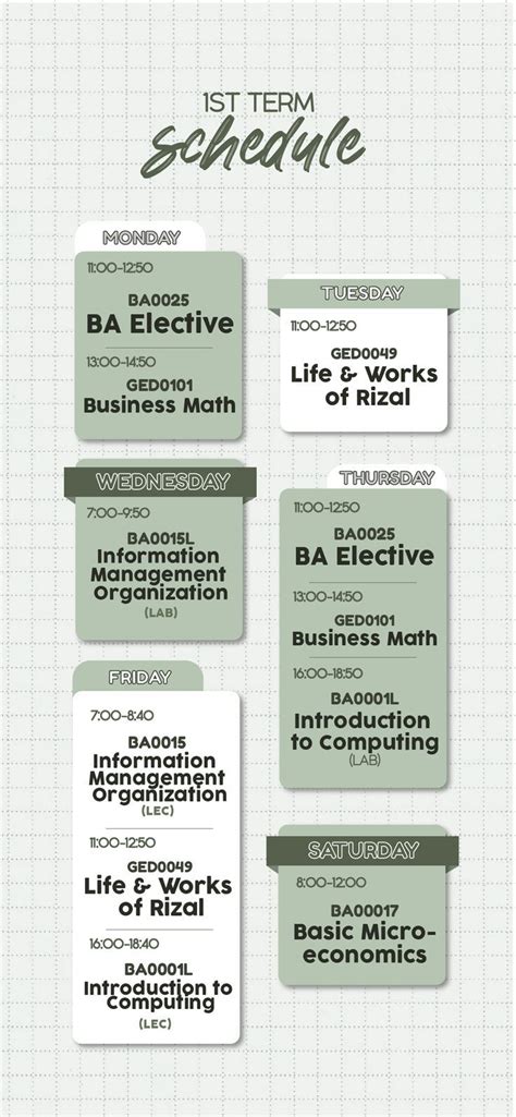 Class Schedule Wallpaper Class Schedule Template Class Schedule