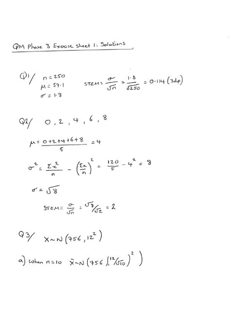 Qm Phase 3 Exercise Sheet 1 Solutions Pdf