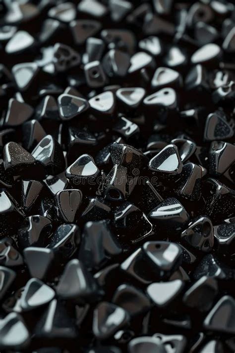 A Pile Of Black And White Glass Beads Suitable For Jewelry Making