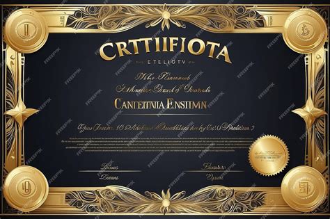 Plantilla De Certificado De Diploma De Oro Utilizar Para Imprimir El