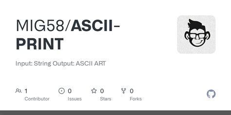 Github Mig58 Ascii Print Input String Output Ascii Art