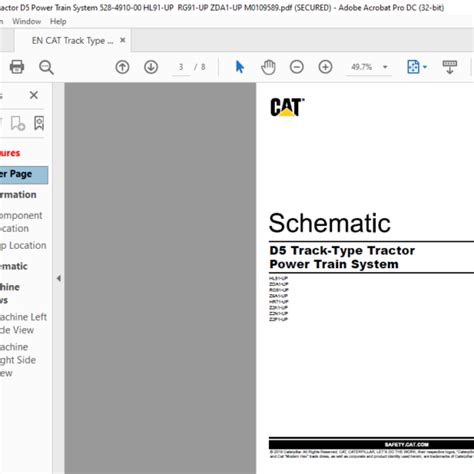 En Cat Track Type Tractor D5 Track Type Tractor Cooling System Electrical Schematic Manual Pdf
