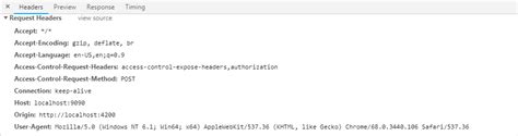 Spring Boot Angular 5 Post Authorization Header Is Not Set