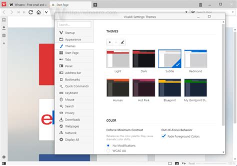 Vivaldi 1 3 501 6 Features Customizable Interface Themes