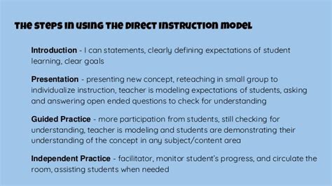 Direct Instruction Model