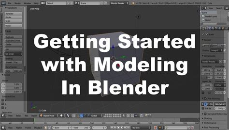 Getting Started With Modeling In Blender A Beginners Guide