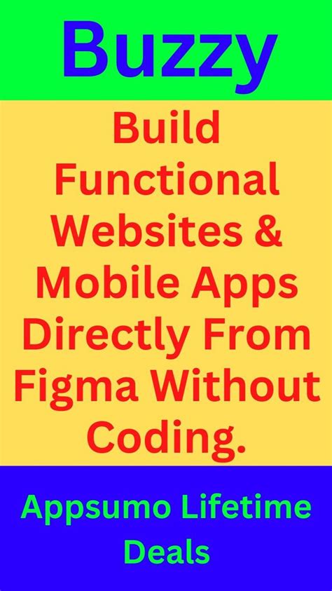 buzzy best no code app builder for figma appsumo lifetime deal